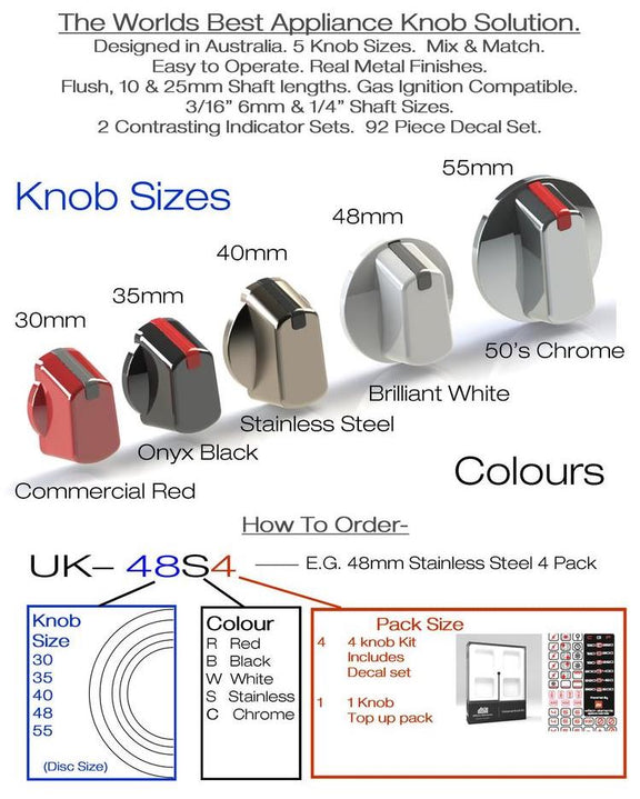 Copy of Black Universal Appliance Knob – Universal Stove Knobs